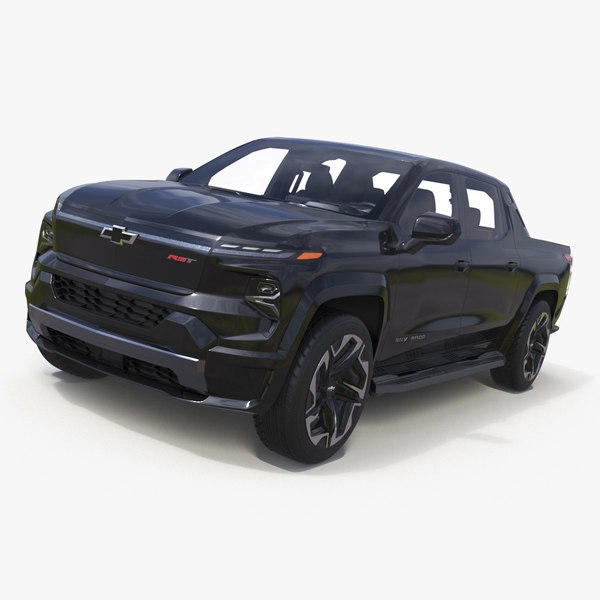 modelo 3d Chevrolet Silverado EV RST 2024 color negro - TurboSquid 2350811