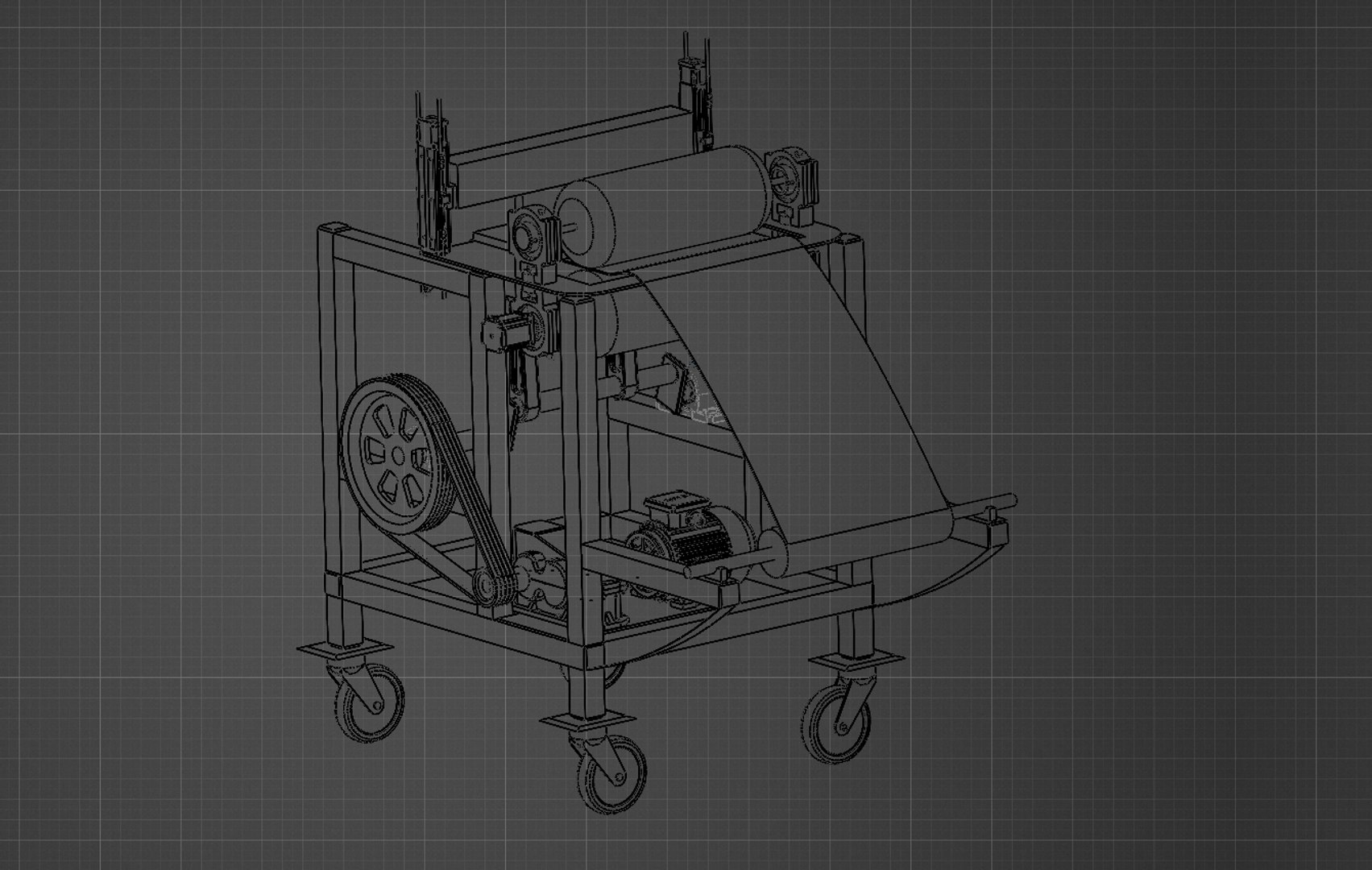 3D fiberglass net cutting machine model - TurboSquid 1666365