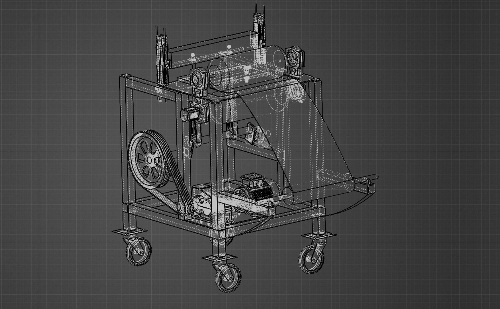 3D fiberglass net cutting machine model - TurboSquid 1666365
