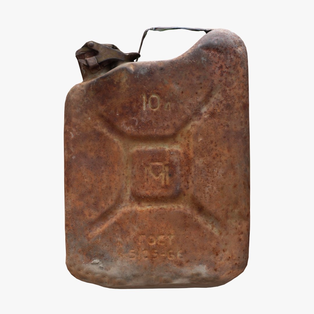 3D Old Green Rusty Gasoline Model - TurboSquid 1411603