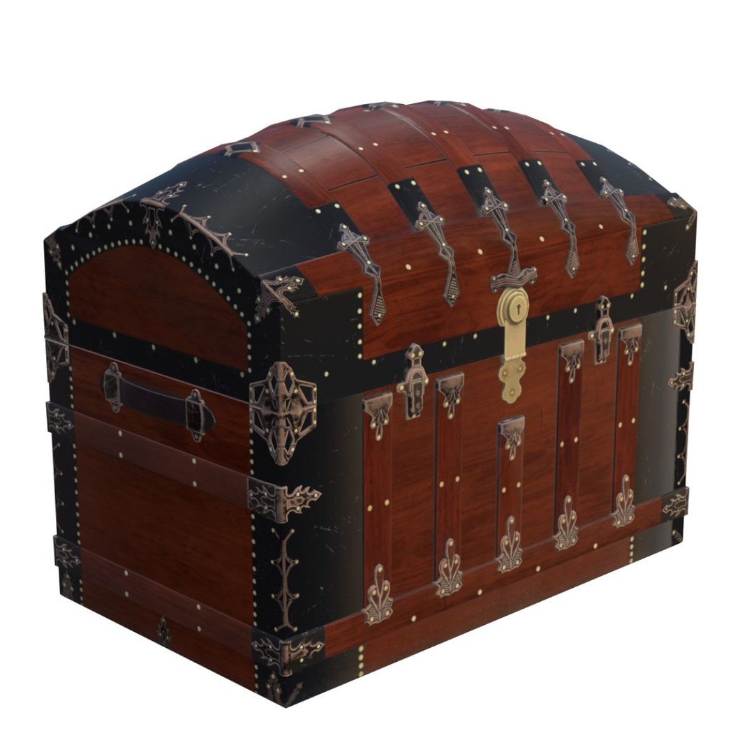 Low Poly Antique Wooden Trunk 3D Model 3D Model - TurboSquid 2300103