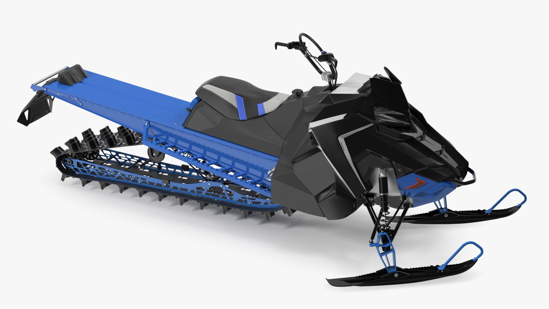 3D Electric Snowmobile Blue Rigged Model - TurboSquid 2054530