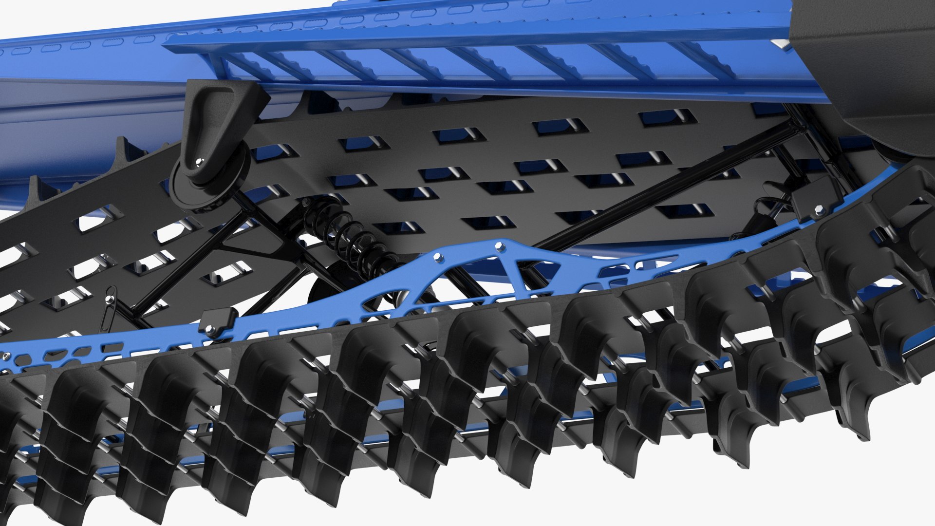 3D Electric Snowmobile Blue Rigged Model - TurboSquid 2054530