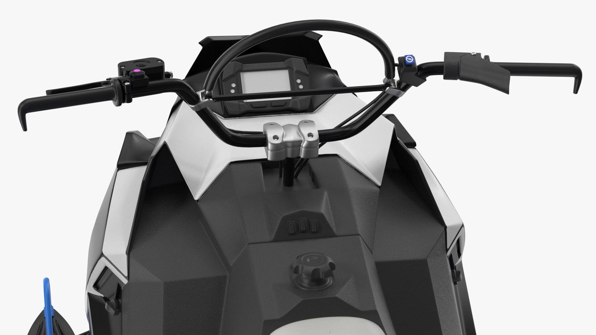 3D Electric Snowmobile Blue Rigged Model - TurboSquid 2054530