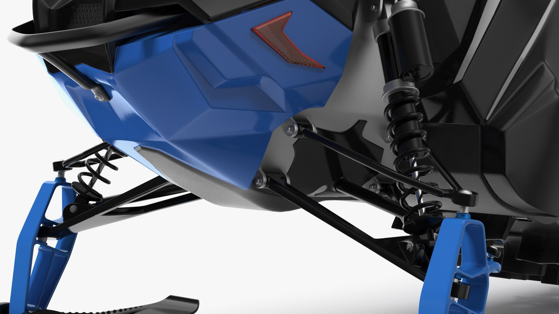 3D Electric Snowmobile Blue Rigged Model - TurboSquid 2054530