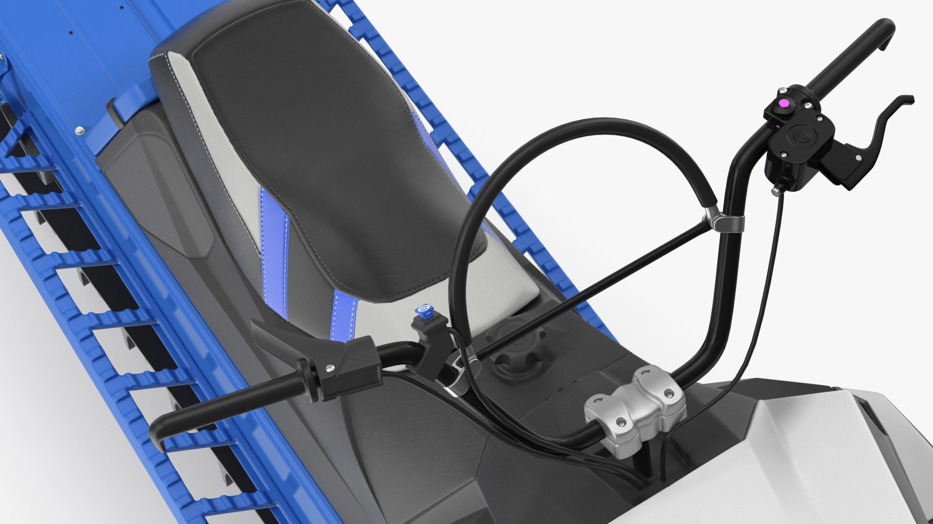 3D Electric Snowmobile Blue Rigged Model - TurboSquid 2054530