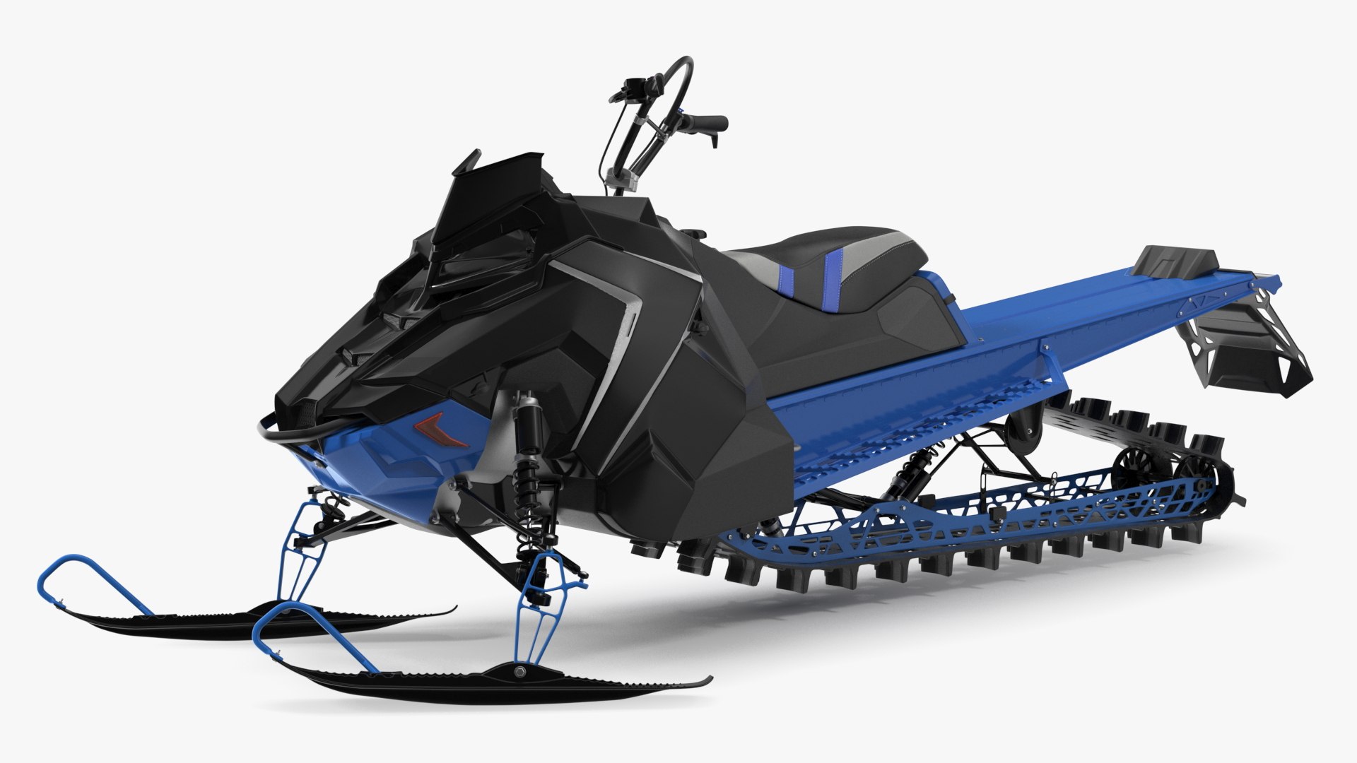3D Electric Snowmobile Blue Rigged model - TurboSquid 2054530