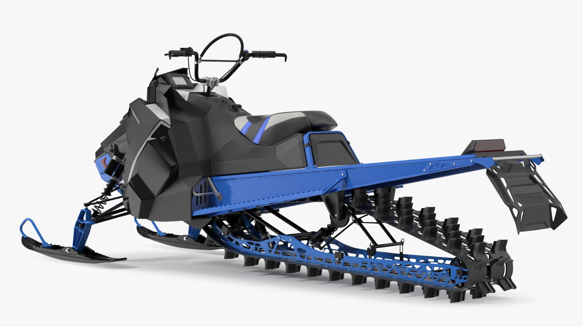 3D Electric Snowmobile Blue Rigged Model - TurboSquid 2054530
