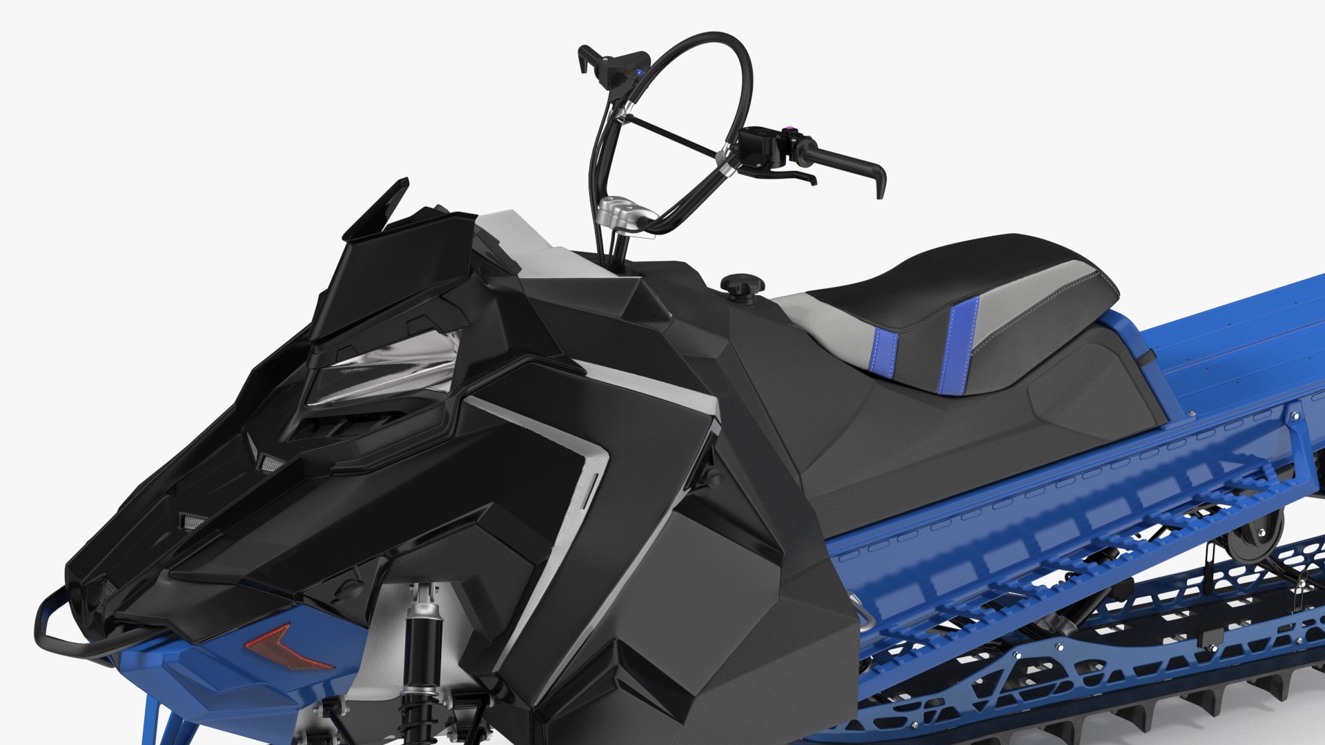 3D Electric Snowmobile Blue Rigged Model - TurboSquid 2054530