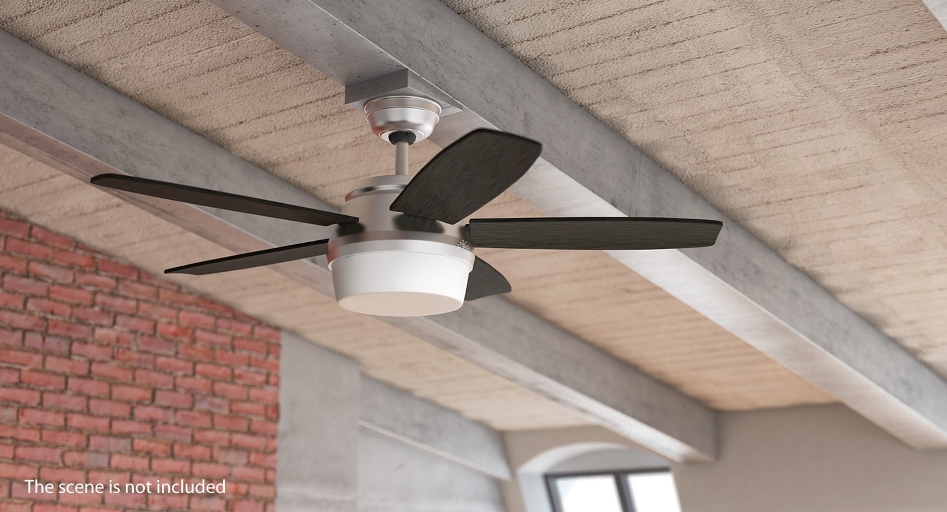 3D chromium blades ceiling fan - TurboSquid 1407642