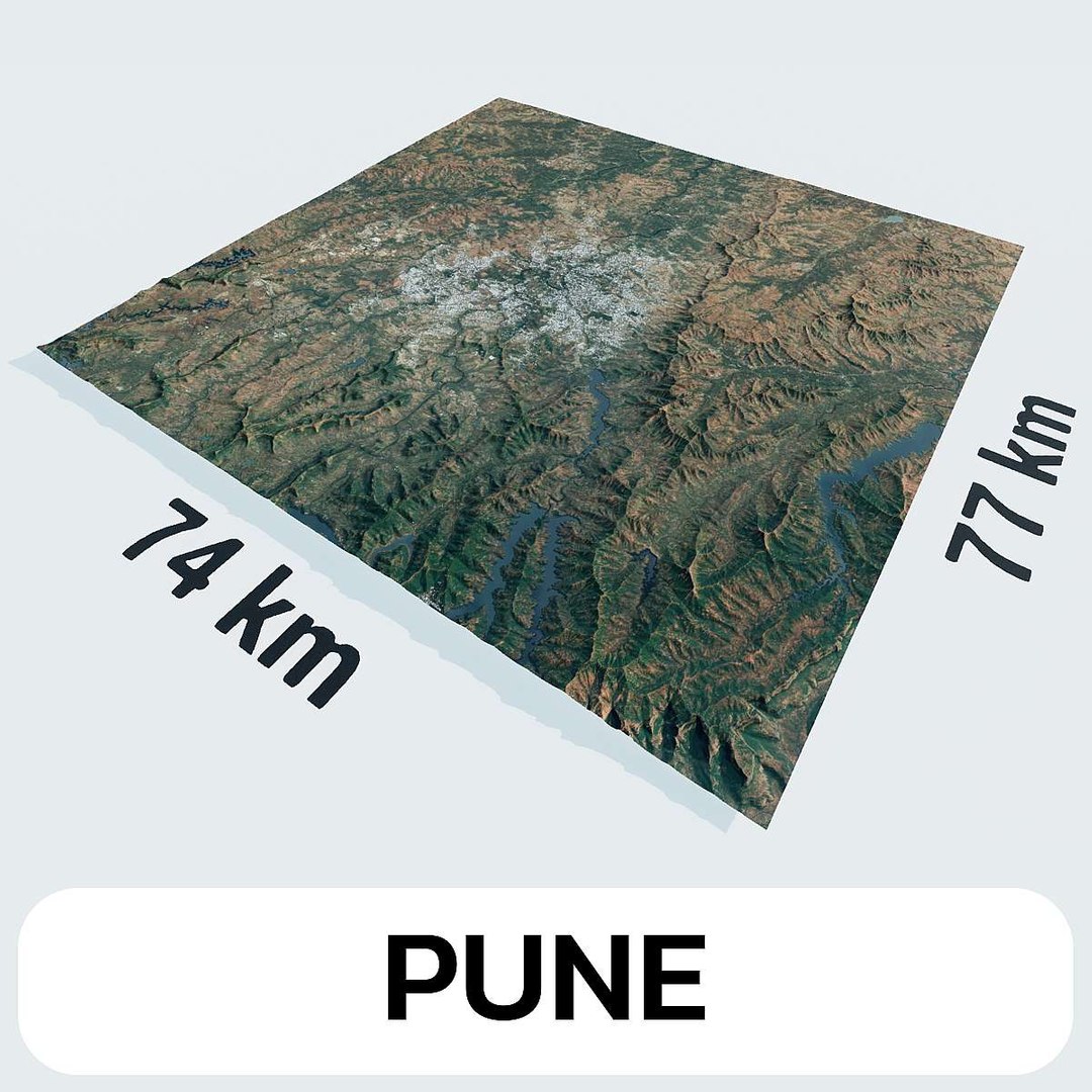 3D Pune India City Landscape 3D Model - TurboSquid 2038357