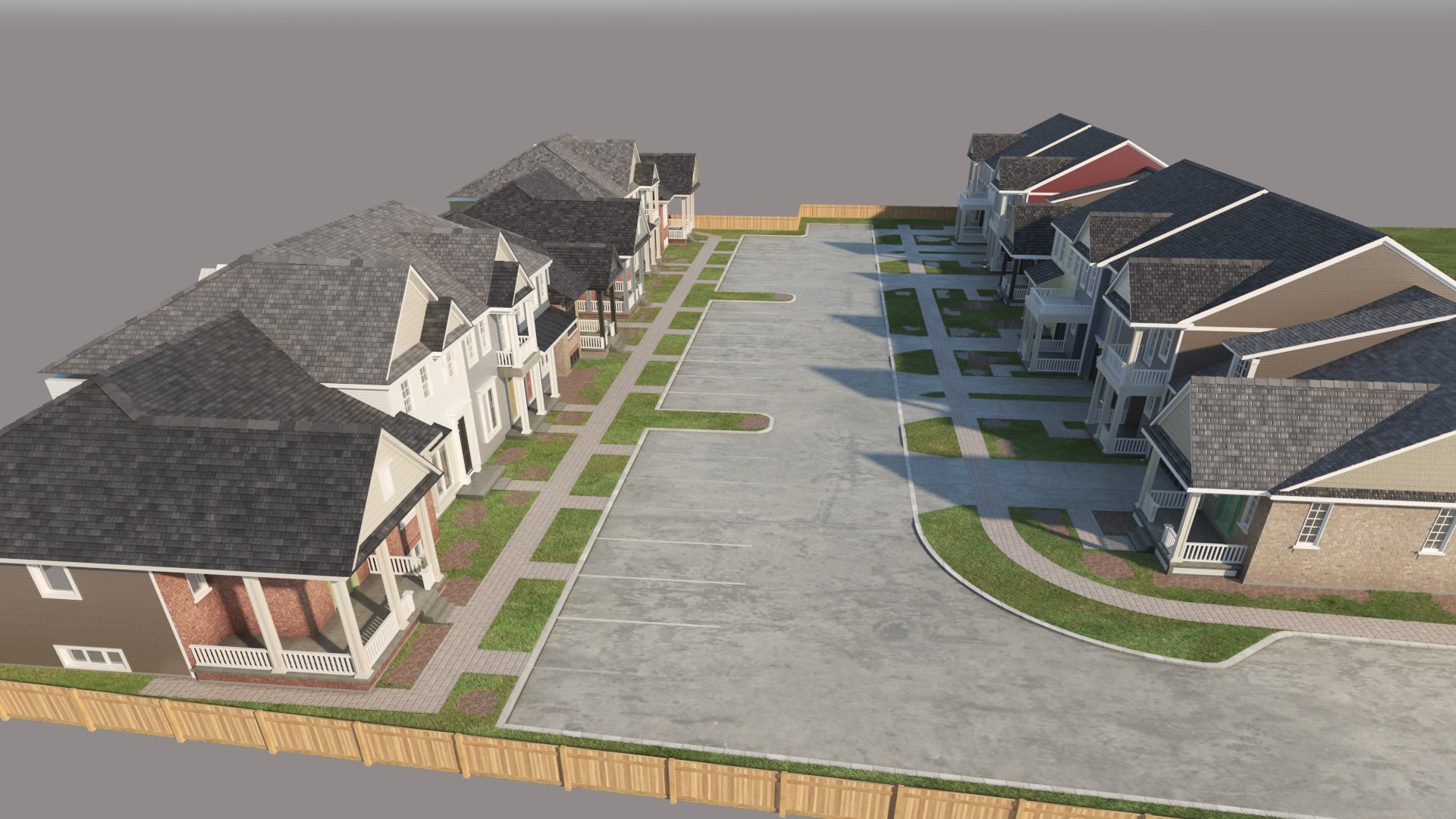 Peaceful Neighborhood 3D Model - TurboSquid 2213704