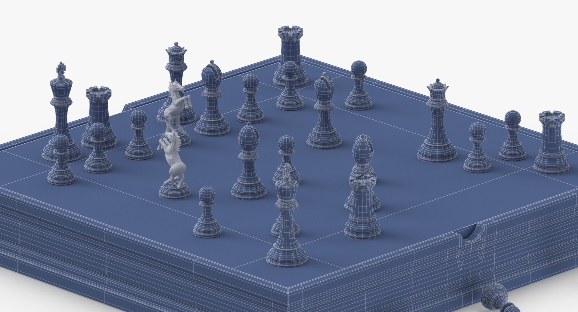 3D Chess Board Set 02 - TurboSquid 1581655
