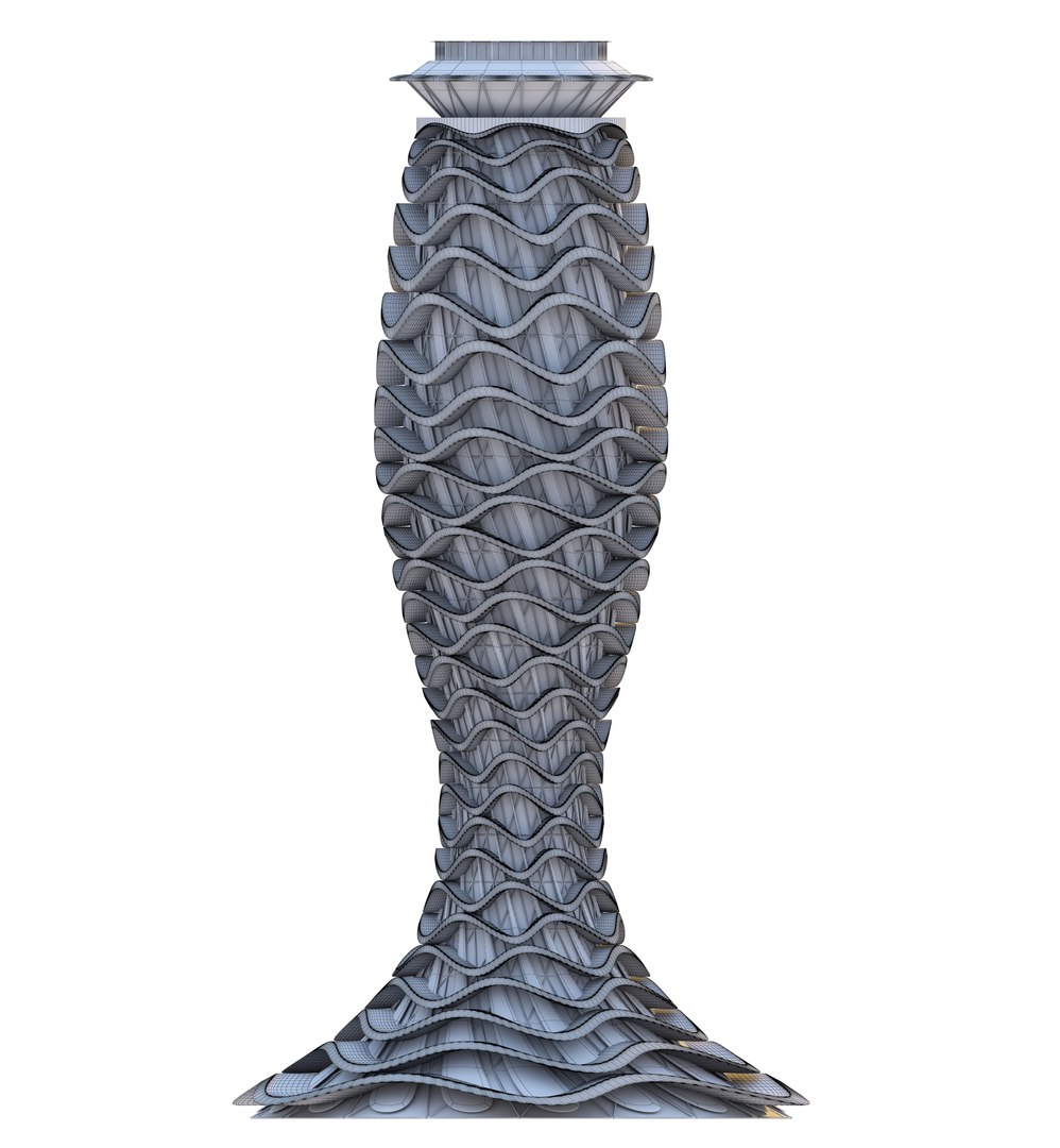 Organic Administrative Tower 3D Model - TurboSquid 2431446