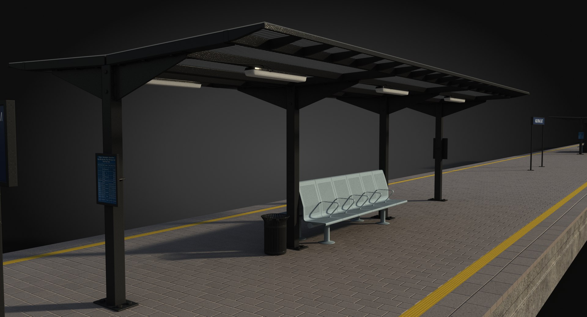 3D Railroad Platforms Rail - TurboSquid 1302844