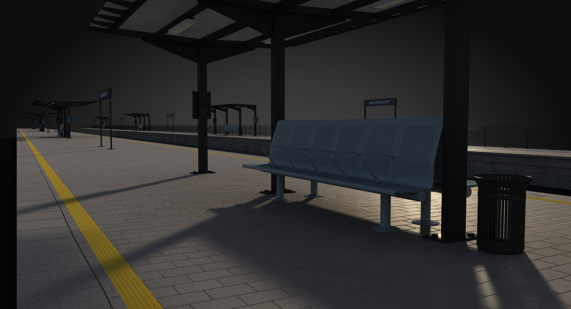 3D Railroad Platforms Rail - TurboSquid 1302844