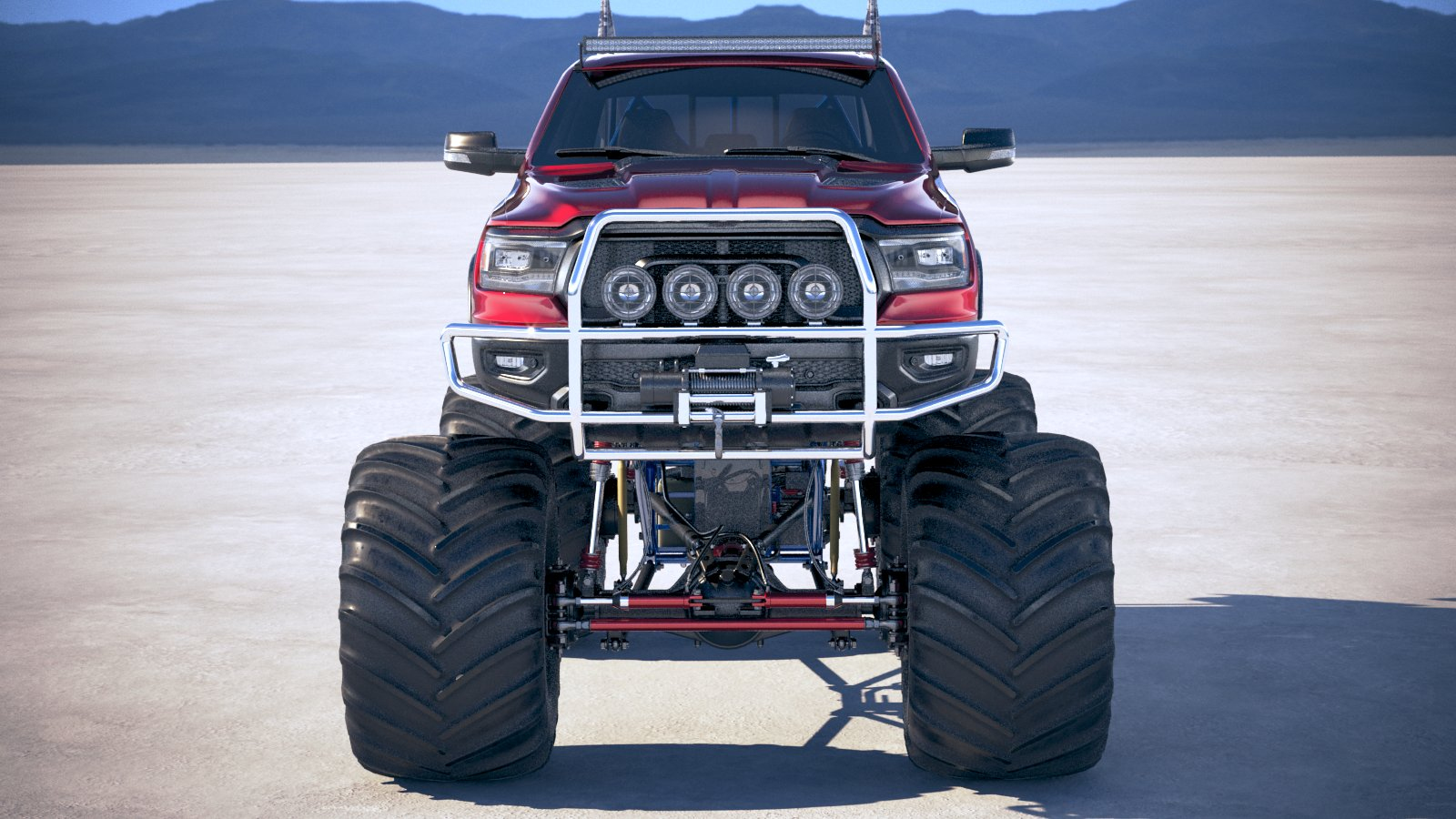 닷지 RAM 1500 반란군 2019 Monstertruck 3D 모델 - TurboSquid 1359529
