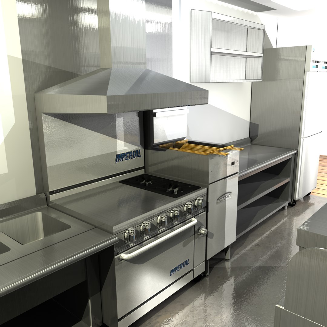 3D Restaurant Kitchen Equipment Model - TurboSquid 1851448