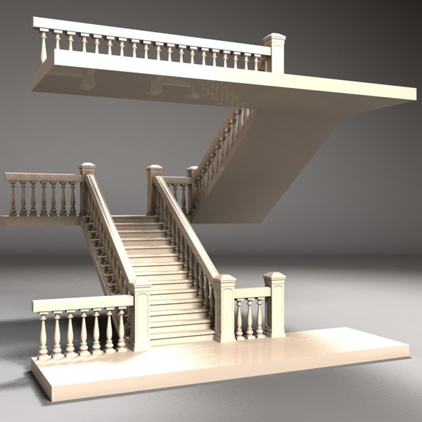 Staircase x4 model - TurboSquid 1258886