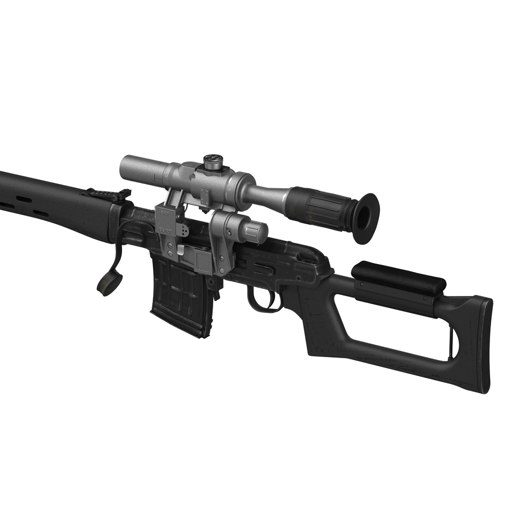 3d model dragunov sniper rifle svd