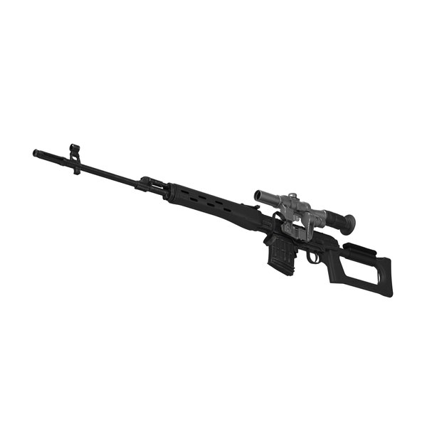 3d model dragunov sniper rifle svd
