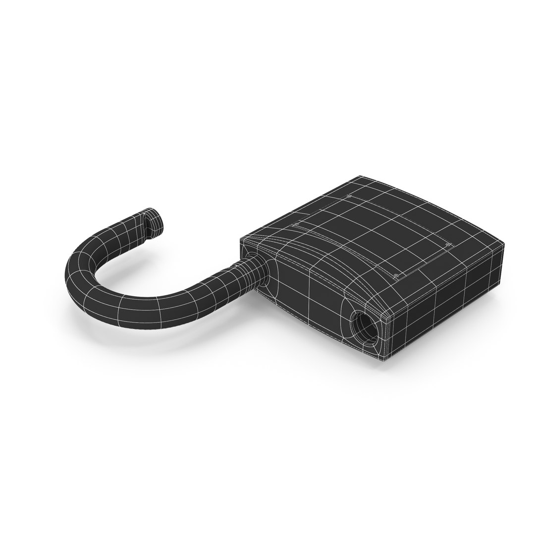 3D Unlocked Gold Padlock - TurboSquid 1870907