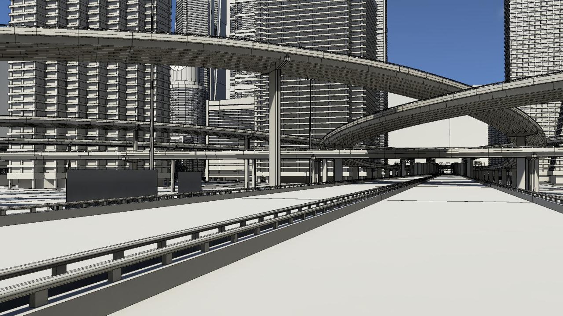 3D Freeway City Environment - TurboSquid 1339748