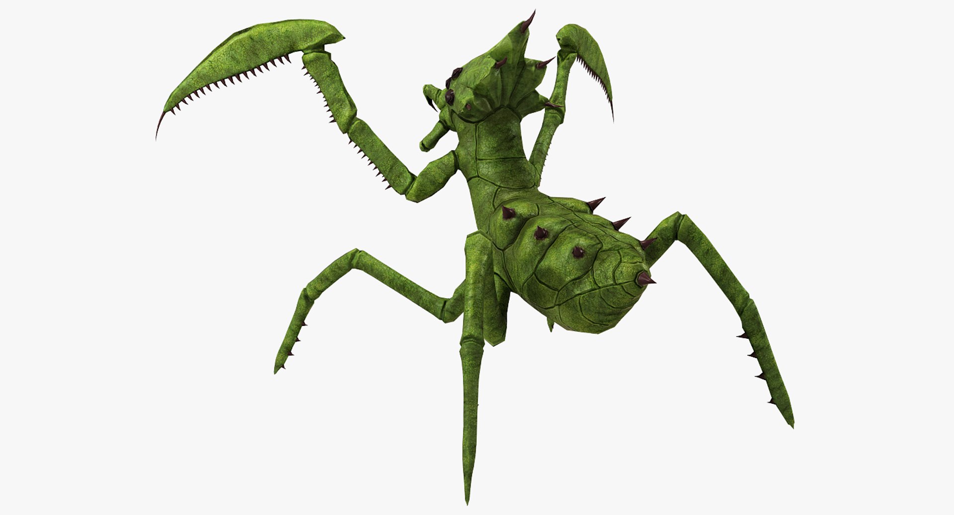 3d Model Mantis Low-poly Monster
