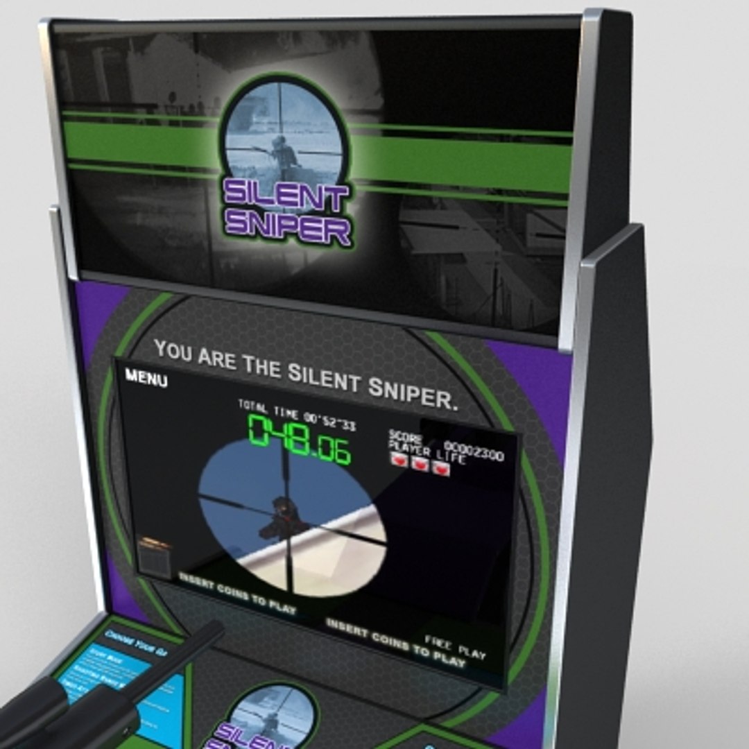 Stand Arcade Sniper Gun 3d Model