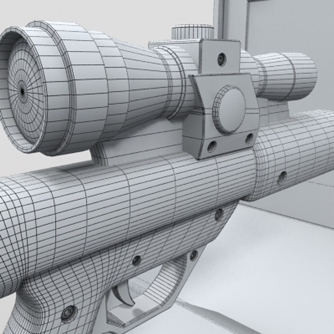 Stand Arcade Sniper Gun 3d Model