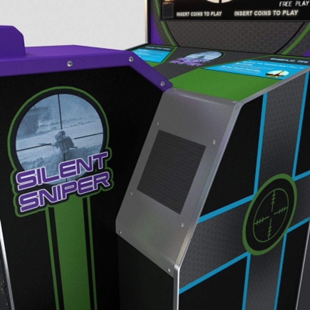 Stand Arcade Sniper Gun 3d Model