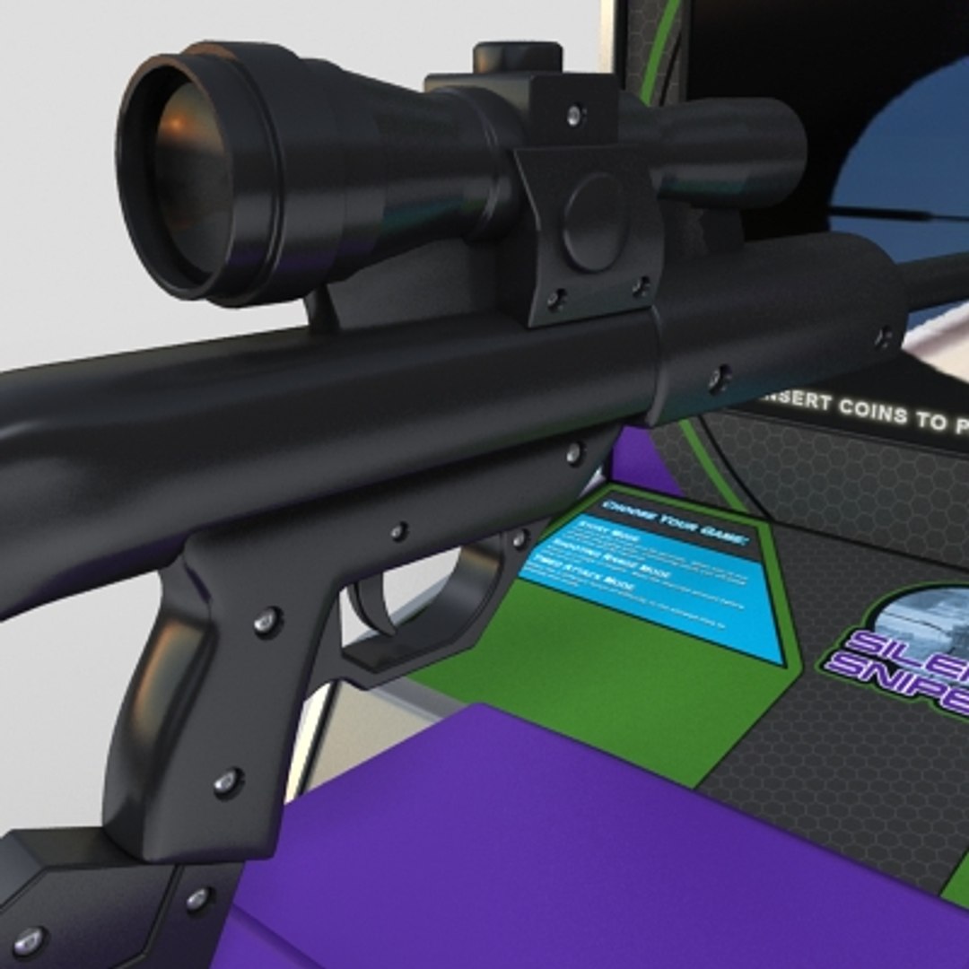 Stand Arcade Sniper Gun 3d Model