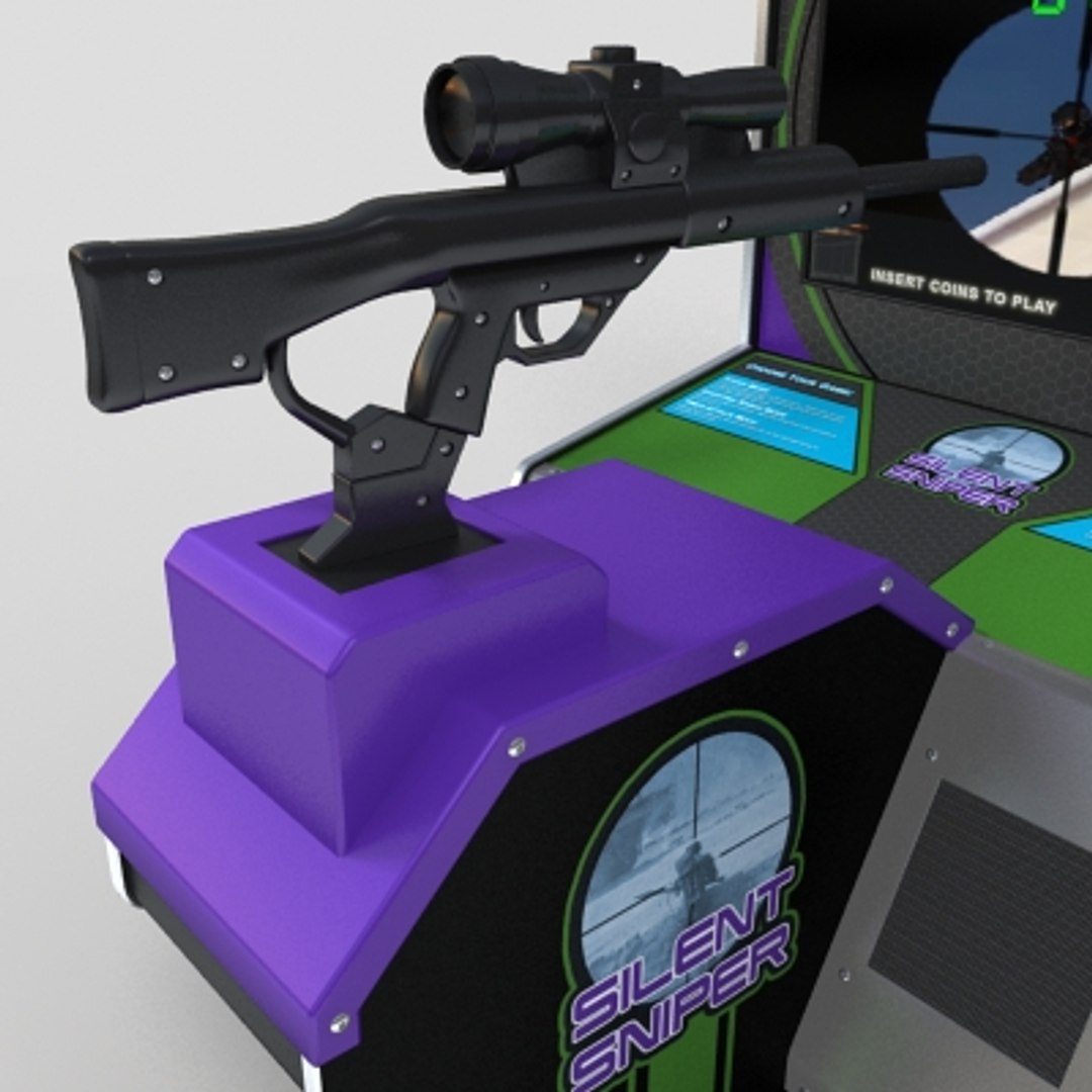Stand Arcade Sniper Gun 3d Model
