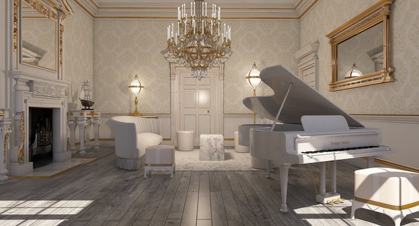 Classical interior 3D model - TurboSquid 1191077