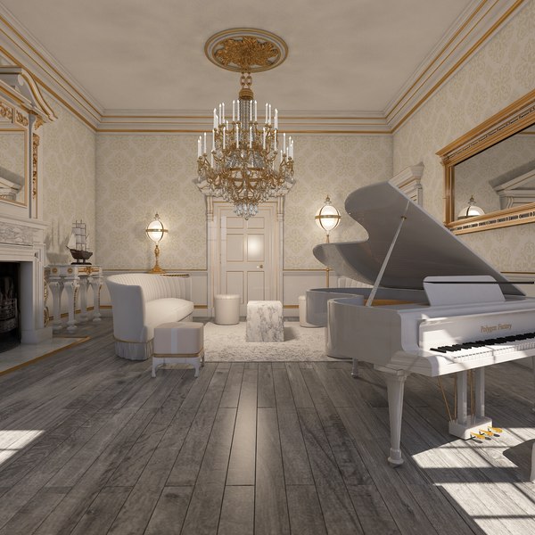 Classical interior 3D model - TurboSquid 1191077