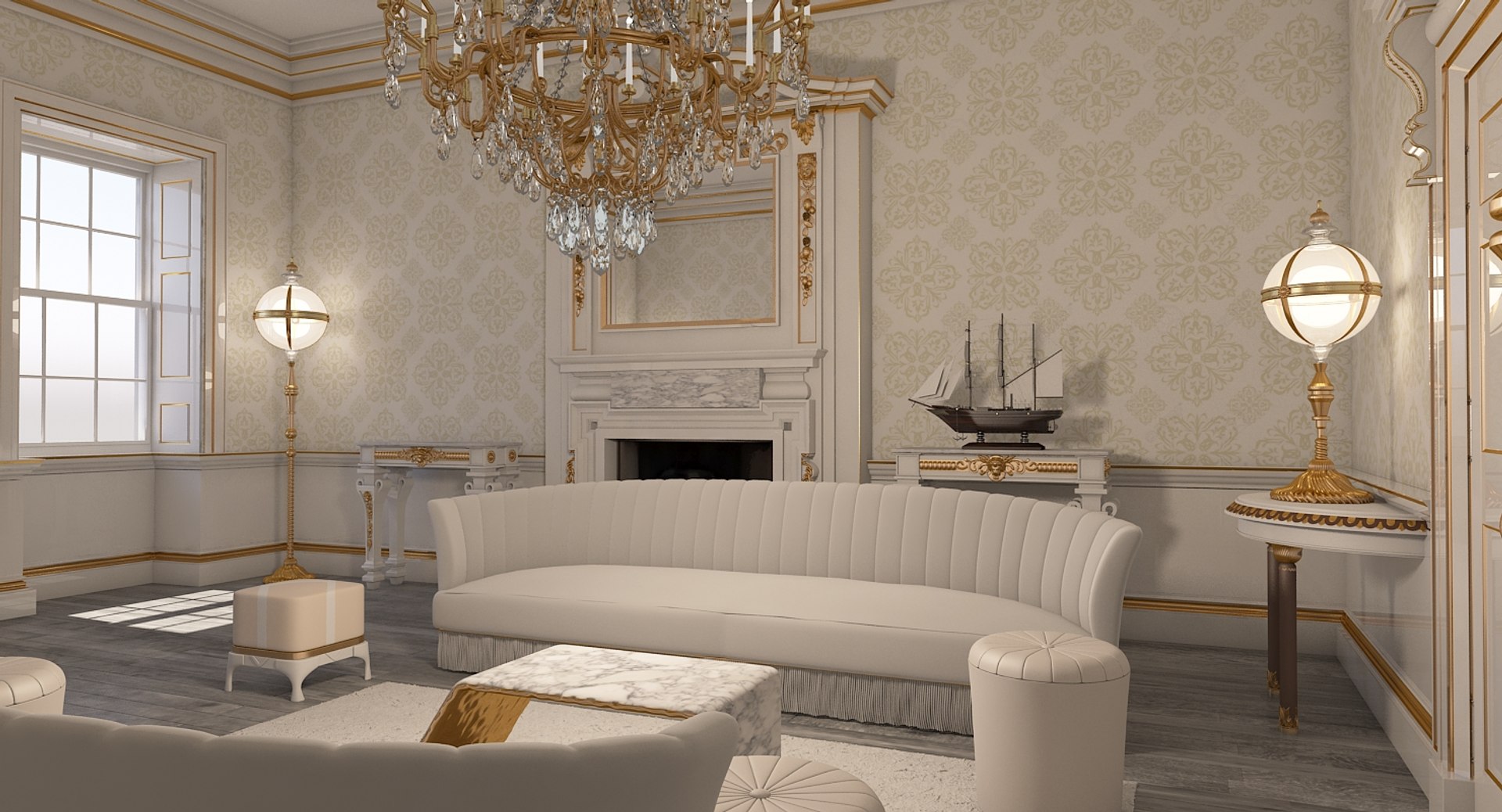 Classical Interior 3D Model - TurboSquid 1191077