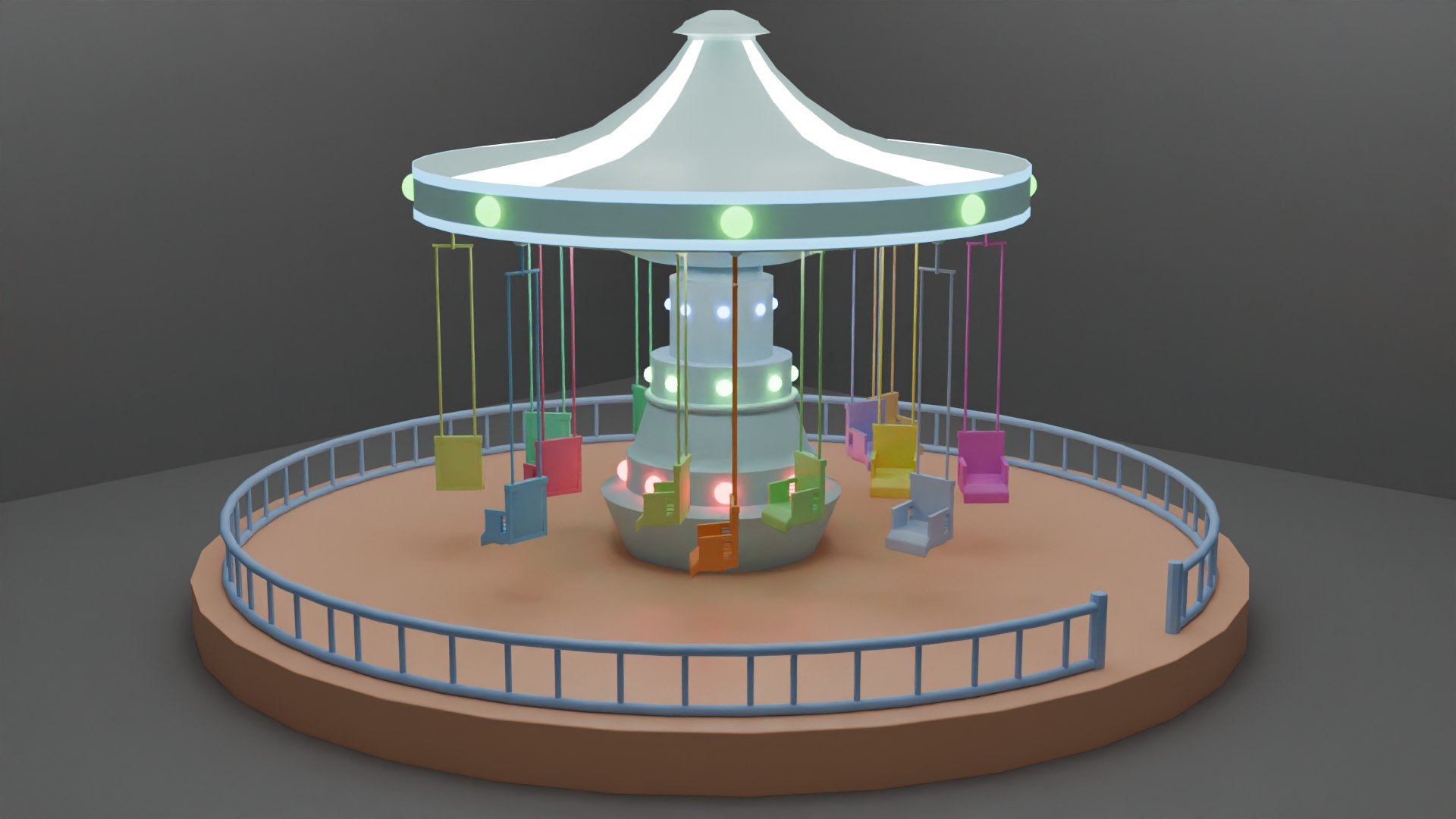 3D Model Amusement Spinning Rides - TurboSquid 2230348