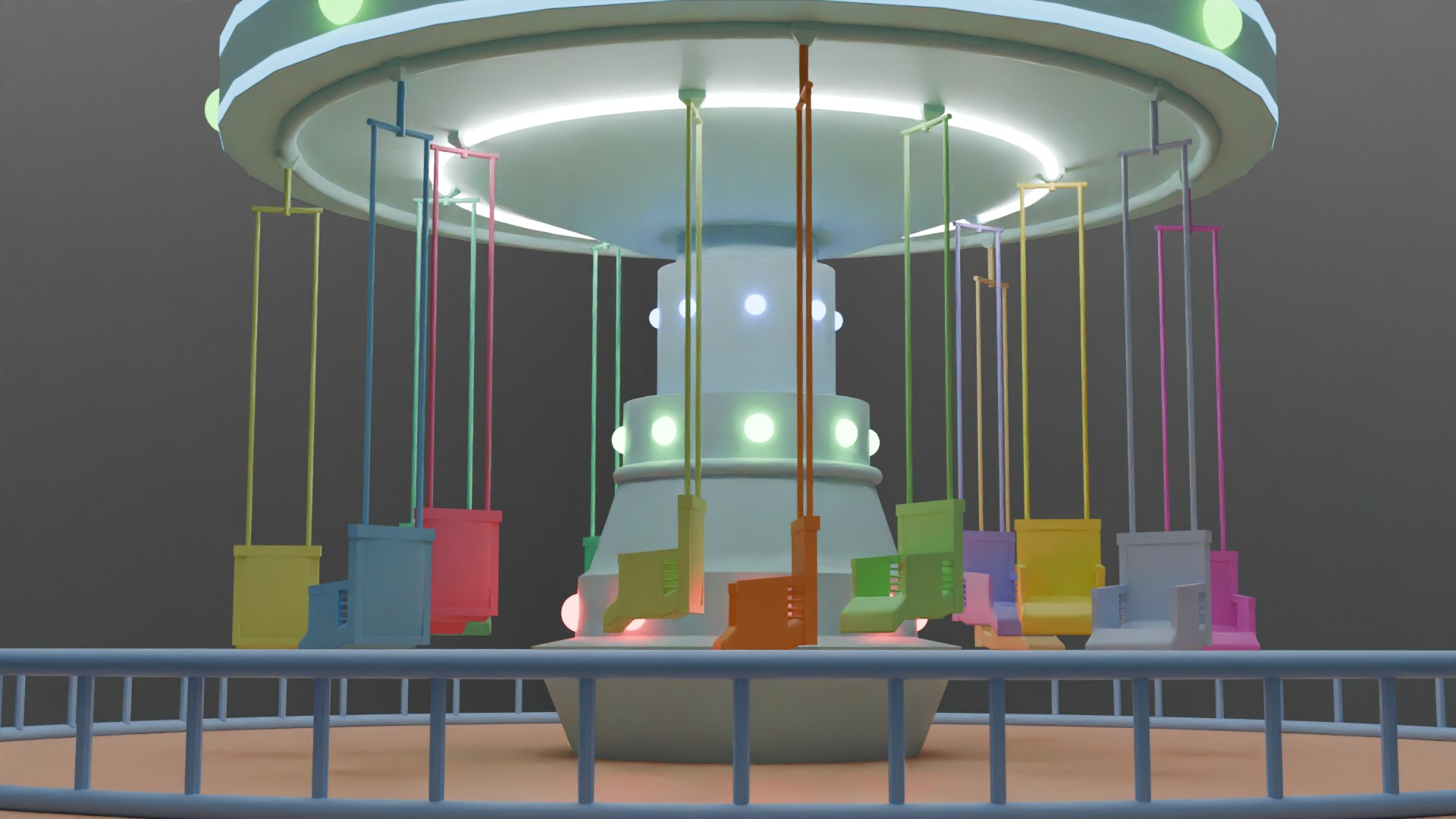 3D Model Amusement Spinning Rides - TurboSquid 2230348