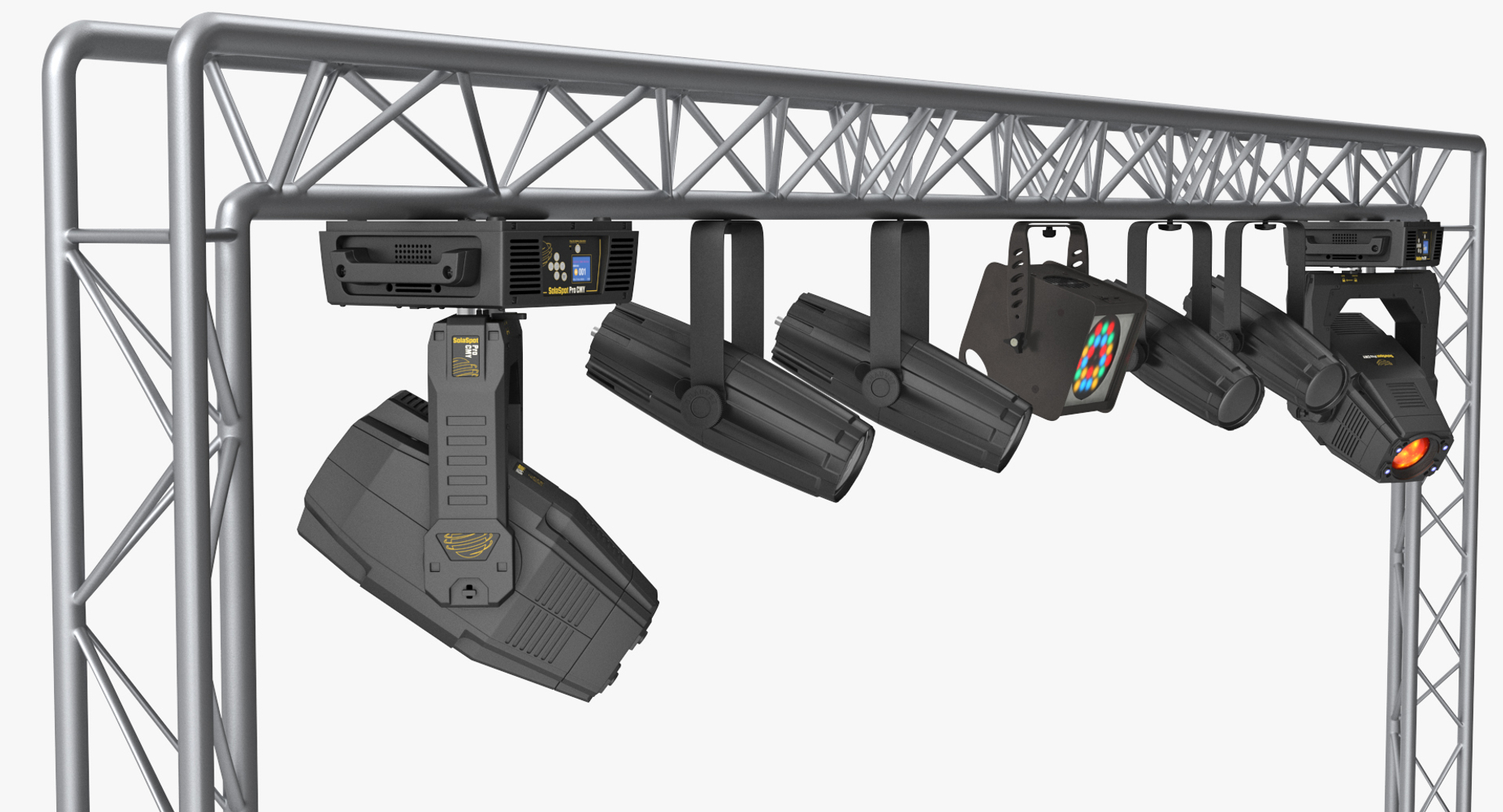 Mobile truss lights 3D - TurboSquid 1221516