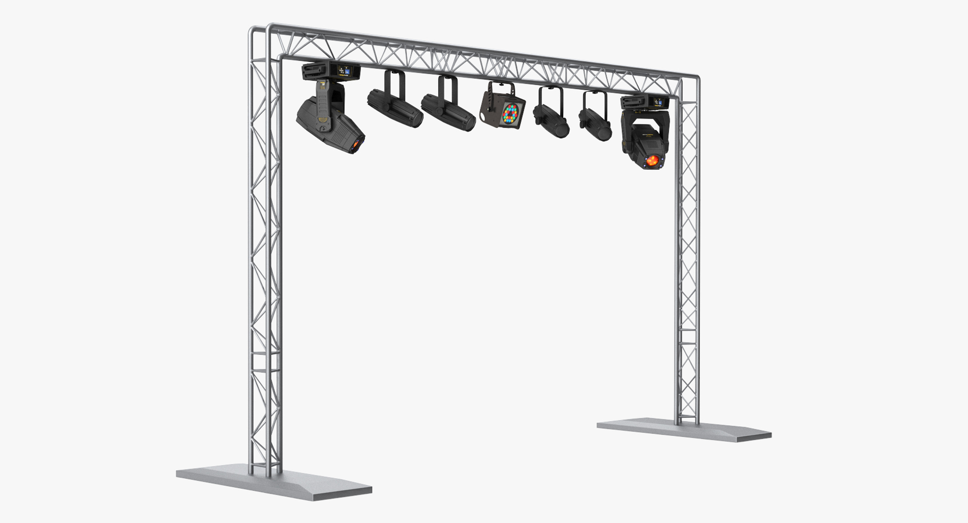 Mobile truss lights 3D - TurboSquid 1221516