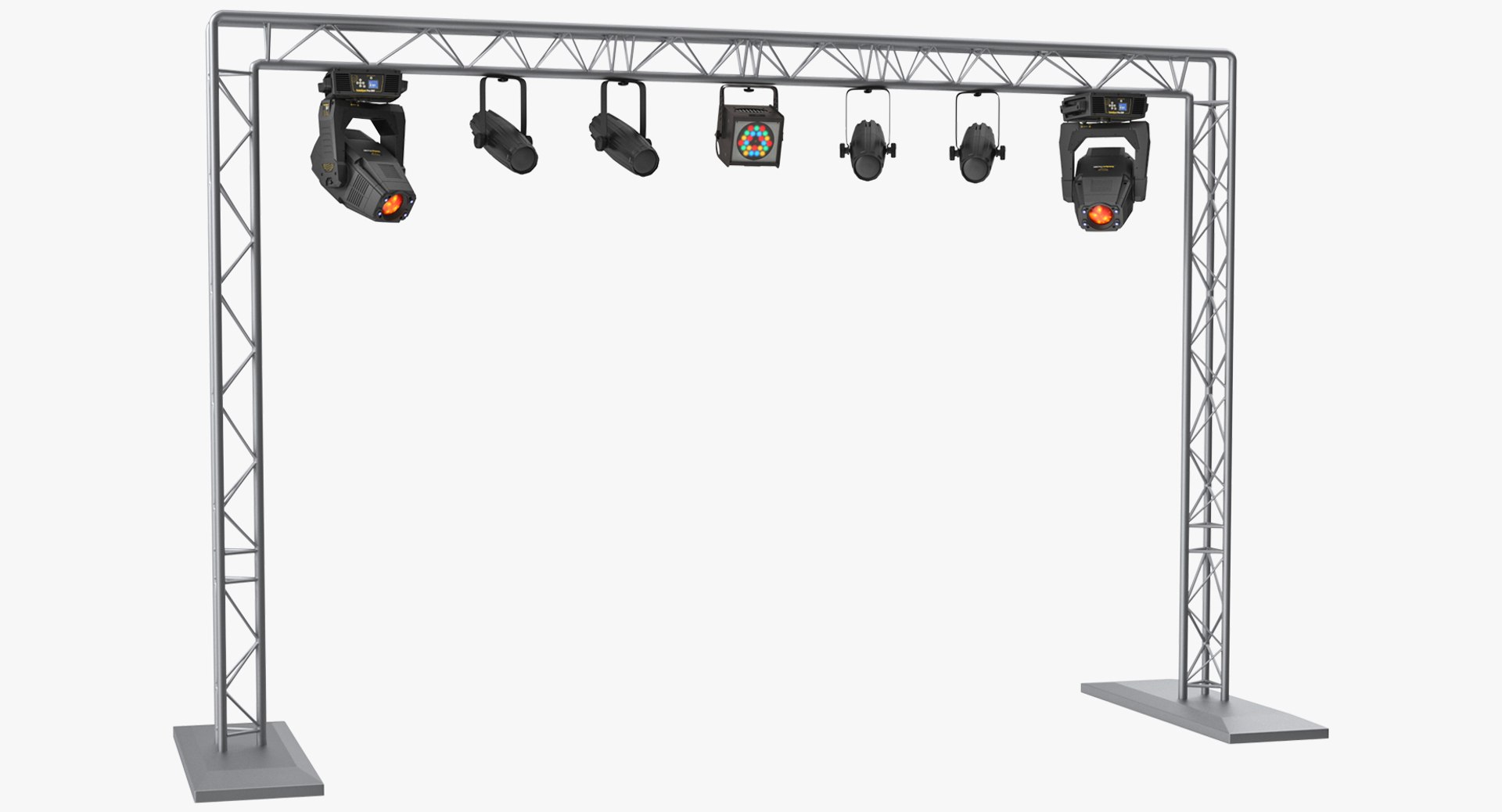 Mobile truss lights 3D - TurboSquid 1221516