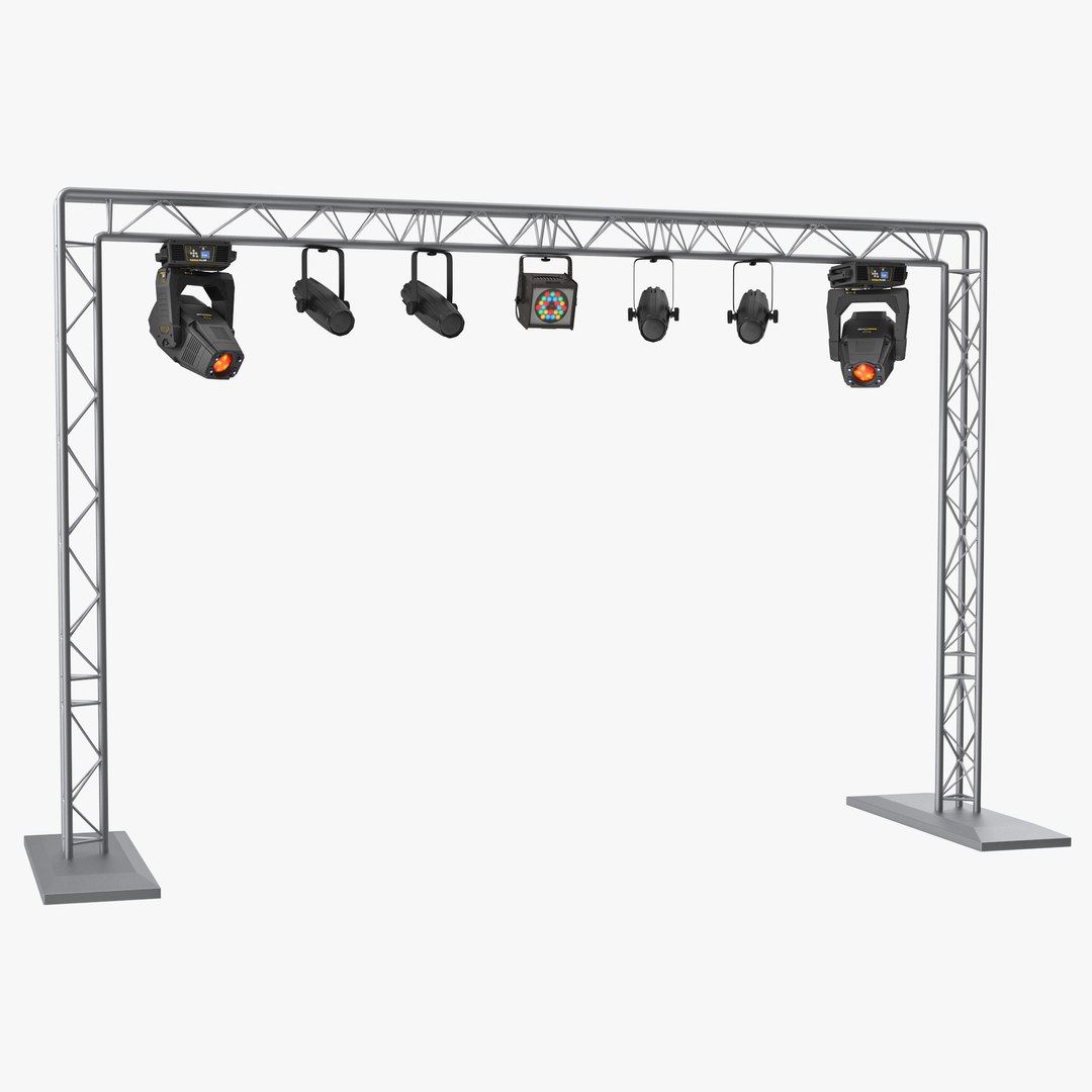 Mobile truss lights 3D - TurboSquid 1221516