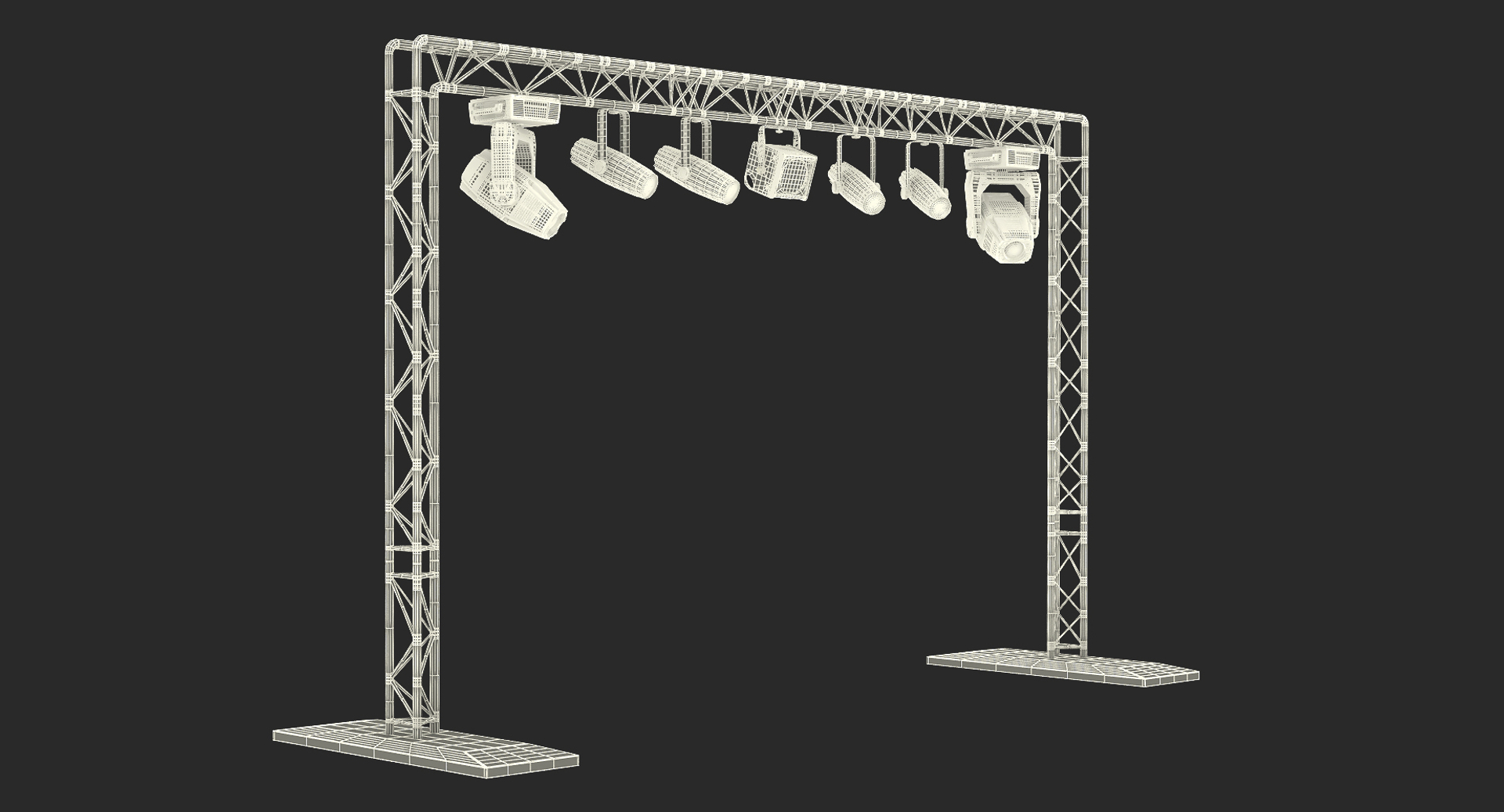 Mobile truss lights 3D - TurboSquid 1221516