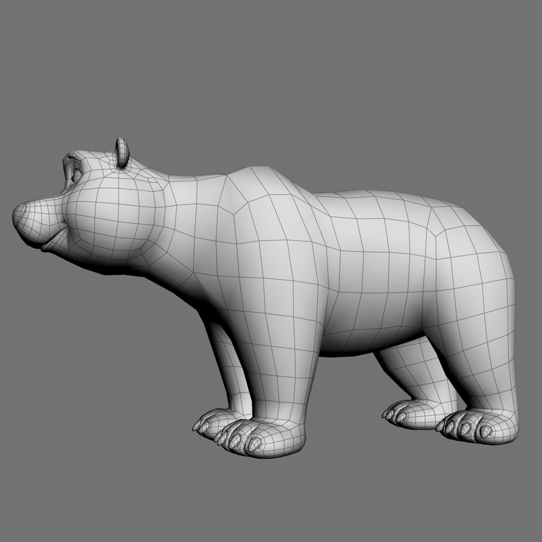 max cartoon bear rigged