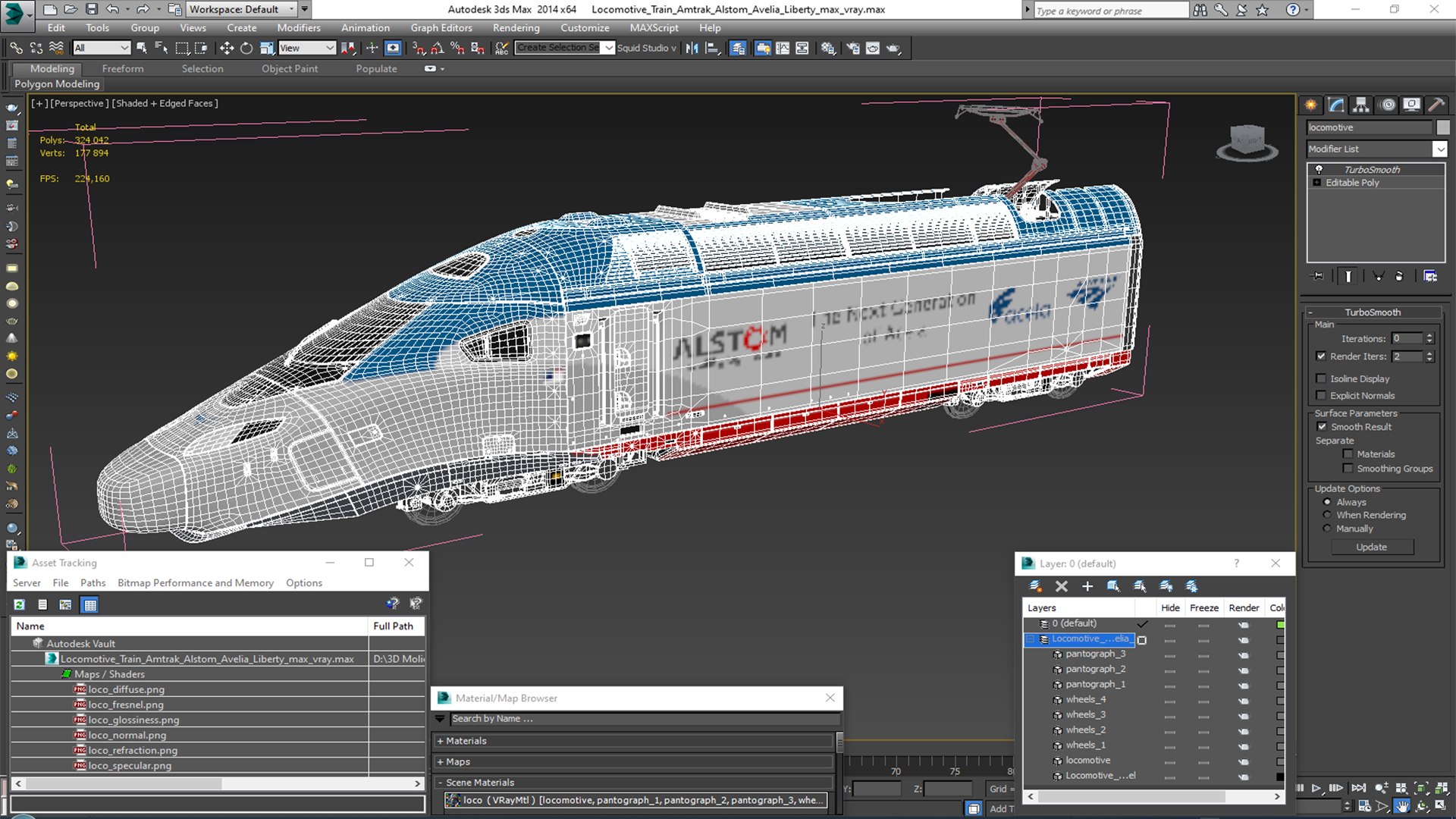 Locomotive Train Amtrak Alstom Avelia Liberty 3D - TurboSquid 2089668