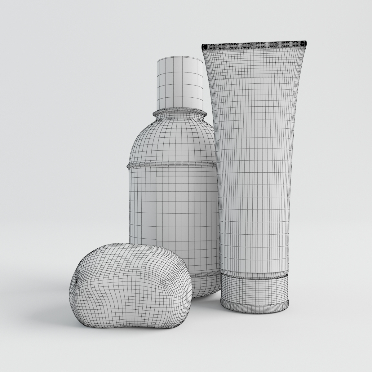 3d model bath gel hand