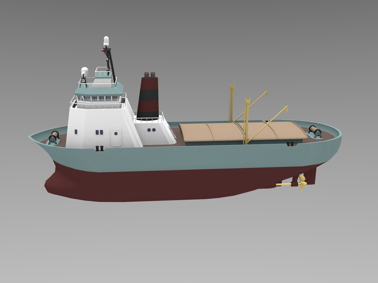 Small Cargo Ship 3D Model - TurboSquid 1466778