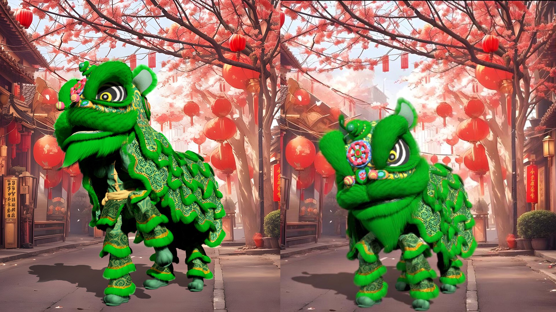 3D Model Lion Dance Lunar New Year - TurboSquid 2325238