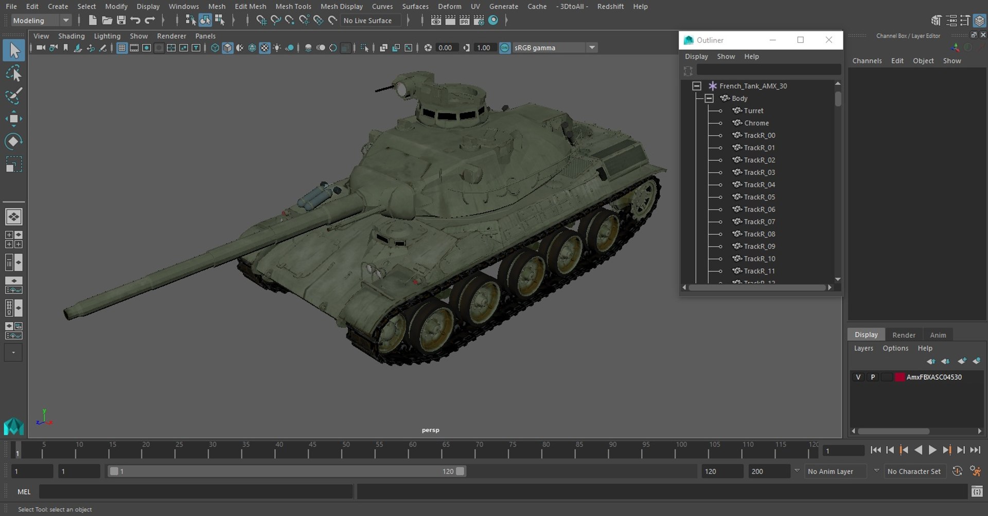 French AMX-30 3D model - TurboSquid 1819392