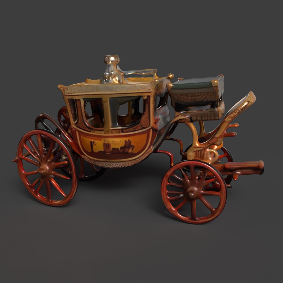 Chinese Ancient Carriage Figure Model - TurboSquid 2316564